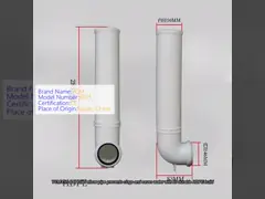 China In-Wall Concealed Toilet Flushing Elbow Pipe Anti-Clogging Water-Saving Thickened Suitable For Multiple Models Of Toilet Seat Accessories HDPE for sale