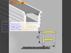 China 16*16mm LED Strip Silicone Cover For Indoor 10mm / 12mm  Board Width for sale