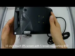 10.1 Inch Truck DVR 5CH Quad Split Monitor 360 View Backup Camera With BSD Alarm Auto Human Tracking Kit