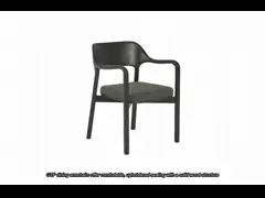 China Upholstered Comfortable Dining Arm Chairs Black ODM Fabric Dining Chair for sale