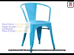 中国 鋼鉄Tolixの肘掛け椅子の金属のパブの椅子、椅子76cmの高さを食事するレプリカTolix 販売のため