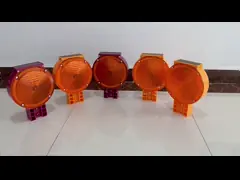 China ISRAEL Market Most Powerful Solar Traffic Warning Light LED Construction Flashing Lamp Amber Yellow LED Diameter 20cm for sale