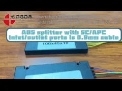 Fiber Optical Splitter 1x8 ABS G657A1 0.9MM Inlet and Outlet Cable with SC/APC for GPON/EPON Compatible 4G 3G 