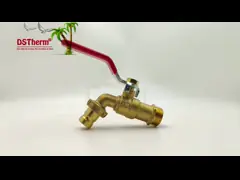 China Gold Plated Heavy Duty Classic Red Iron Handle Bibcocks Water Tap Spout Faucet Spigot 1/2" for sale