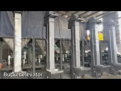 China Customizable Length Adjustable Speed Motorized Drive Bucket Elevator Conveyor Belt System for sale