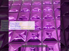 China Violet Bread 3D   Background Decorative Sheet Good Quality Modern Style Stainless Steel Mosaic for sale