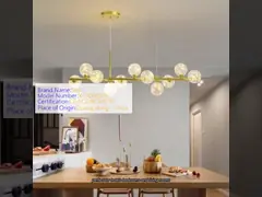 Dining Room Home Decor Chandelier Glass Magic Bean Lamp LED Pendant Light