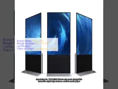 50 Inch Indoor Slim Digital Sign Touch Display With Built-in Media Player , Floor Interactive Information Display Screen