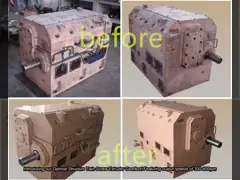 高トルク用途向け、出力速度300～900rpm、入力速度750～1750rpmの最適な構造の二軸押出機用ギヤボックス