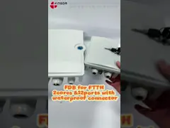 Outdoor IP65 Fiber Optic Splitter Box Plastic 2 Ports Polymer Synthetic Plastic Material
