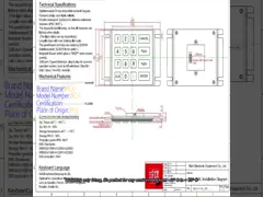 중국 은색 코팅 및 21mg/개 중량의 산업용 금속 핀 코드 키패드 판매용