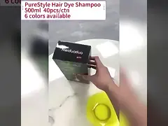 China Home Hair Dye Color Shampoo 500ml for White Grey Hair Black Olive for sale