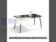 China Custom Stainless Steel Dining Table with Vacuum-Plated Titanium Coating - SUS 304/316L Grades, 15-30 Day Lead Time for sale