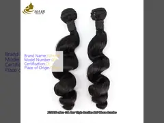 China Loose Wave Virgin Human Hair Bundles 100% Remy Natural Black Hair Extensions Weft for sale