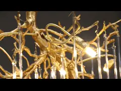 China Modern Luxury Gold Chandelier for Kitchen & Wedding New Home Pendant Light with Remote Control Decorative Ceiling Lighting for sale