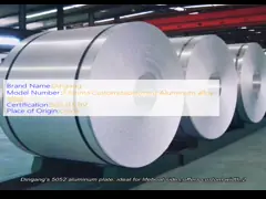 Aluminum Alloy 5052 Aluminum Plate for Lifeboat Sides (2.5 mm | Custom Width | PVDF Anti-Oxidation Coating)