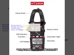 2000년은 200A 두배 백라이트 작은 클램프 미터를 계산합니다