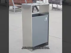 Outdoor Sanitation Trash Bins | Stainless Steel Dustbins | School/Street/Residential Area/Park/Square Outdoor Commercial Garbage Bins
