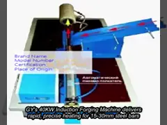 Cina forgiatrice di induzione di industria 40KW dell'attrezzatura dei radiatori di induzione in vendita