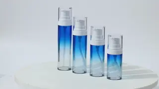 China Recyclable and Customizable PET Plastic Cosmetic Bottle with Food-grade PET Material in Gradient Design for sale
