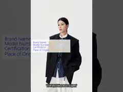 New autumn and winter doll collar suit jacket with pleated texture white wide leg pants