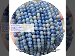 Natural Loose Stone Beads Strand Gemstone Pink Aventurine Round Smooth For DIY Jewelry Making