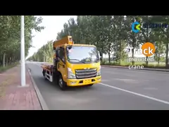 China 5tons Electric Knuckle Boom Xcmg Howo Used Mobile Wrecker Mounted Crane Truck for sale