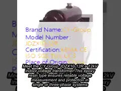 MV Voltage Transformer DZX10-12R Voltage Transformer (with fuse) 12Kv Indoor Single-Phanse Epoxy Resin Type Indoor Use