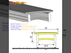 20*10mm Silicone LED Strip Cover Flexible With Neon Border