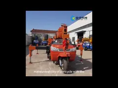 6tons Tricycle knuckle boom xcmg howo used mobile wrecker mounted crane truck