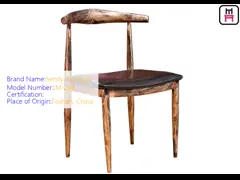 China Cafe Wood Grain Metal Kitchen Chairs With Cushions / Armless W47 * D45 * H78 Cm for sale
