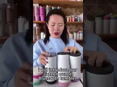Stainless Steel Sublimation Speaker Tumbler Blank With Double Lids Custom 16 Oz Sublimation Tumbler