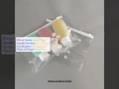 Zipper Top Cosmetic Plastic Outdoor Packaging Bag For Personal Care