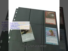 China OEM 9 Pocket Card Pages 9PP 002 Cpp Pocket Card Holder Side Loading for sale