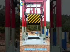 VerticaL 80-120T Hydraulic  Marine Solid   Refuse Trash Waste Refuse Garbage Compactor Plant