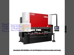 Cina pressa piegatrice ibrida cnc 6 + 1 asse piegatrice per metalli 220T sistema CNC STEP pressa piegatrice idraulica ibrida EHM2204 in vendita