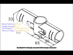 China Pipe Rack System Vertical Pipe Cross Connector Black Coated Metal Pipe Connectors for sale