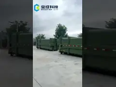 Horizontal   smart bin auger marine solid hydraulic  refuse trash waste garbage compactor