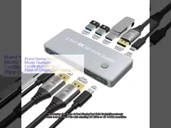 중국 2-포트 디스플레이포트 및 USB KVM 스위치 4K 144Hz 8K 60Hz 1.4 1.4 DP USB 인터페이스 판매용