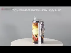 12oz Blank Stainless Steel Sublimation Tumblers Straight Sippy Cup With Straw Baby Feeding Bottle With Handle