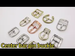 Zinc alloy metal center bar pin buckle for cap shoes