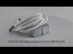 China Customized 12mm 	Elastic Drawstring Cord Renewable Black Hollow With Silk Screen Drop Silicone Tip for sale