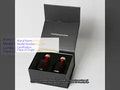 China Black Magnetic Folding Box Perfume Gift Box With Sponge Lining And Matte Foil Stamping Logo for sale