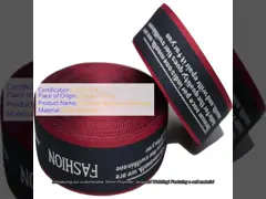 Polyester Jacquard Webbing Custom Logo 30mm Soft Material For Men's Clothes