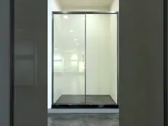 China Shower Stainless Steel Profile with narrow frame and simple strip handle on sliding door for comfortable operation in modern showers for sale