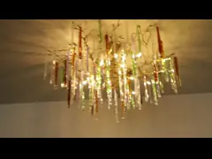 China Electroplating Modern Diamond Cut Crystal Chandelier Lights 80*25cm 90*18cm for sale