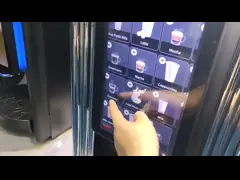 Comodo distributore di caffè a schermo tattile con sistema di spuma liquido e latte in polvere opzionale caratteristiche personalizzabili