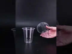 90mm PET Coffee Cup With Lid Custom Logo Thermoforming Service