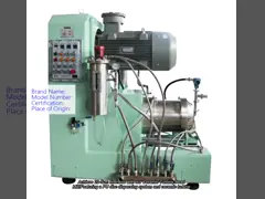 China White or Custom Paint Color Bead Mill Machine with Ceramic Turbine and 20-5um Fineness Pu Disc with Centrifugal Turbines for sale