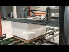 Wrapping operation for the whole stack of gypsum ceiling boards
